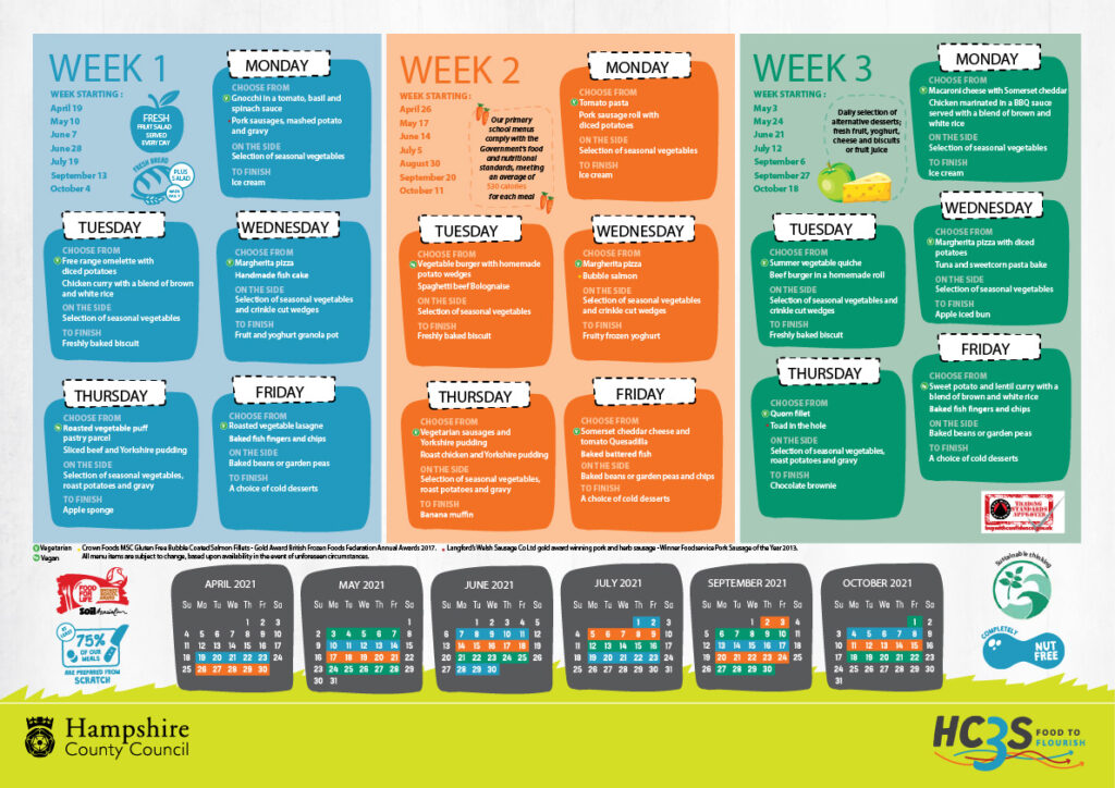 Menu - Burnham Copse Primary School